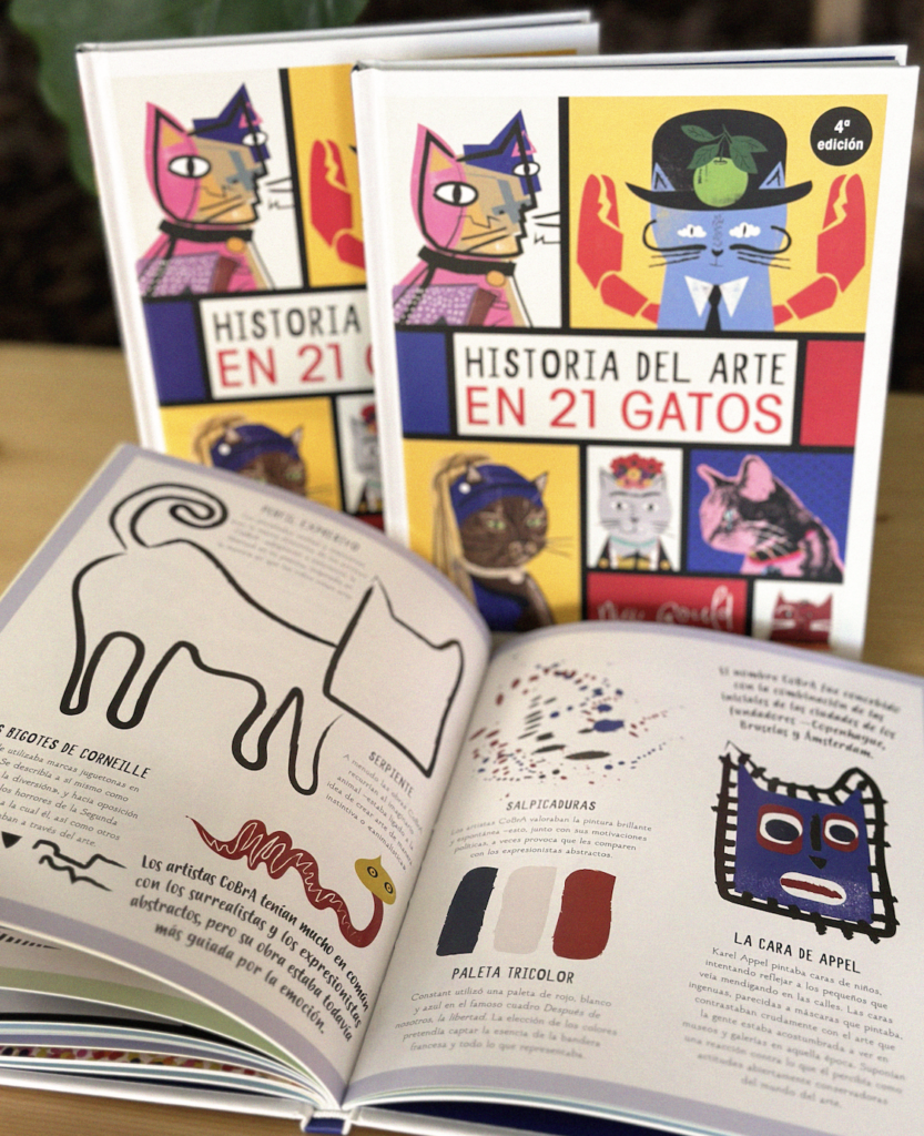 Història de l'art en 21 gats , llibre infantil - Editorial Mediterrània